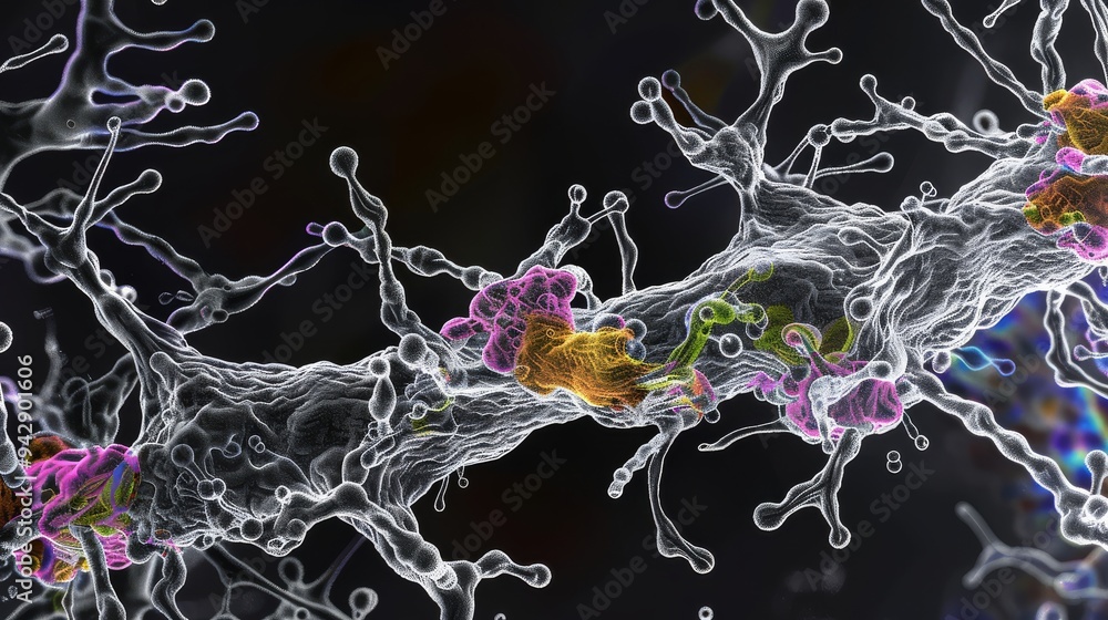 A transmission electron microscopy image captures the dynamic ...