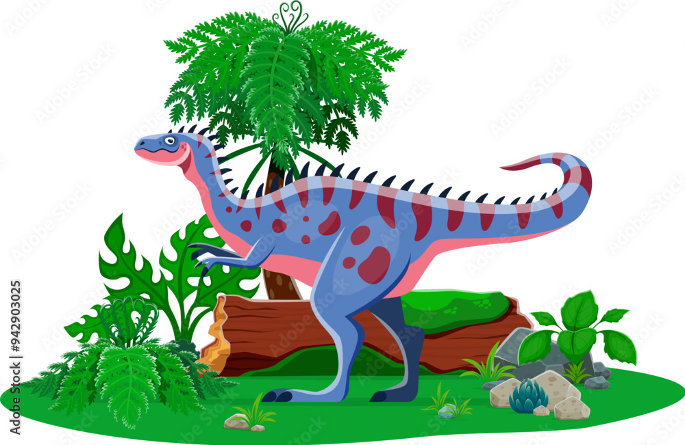 Alectrosaurus prehistoric dinosaur character. Isolated vector colorful ...