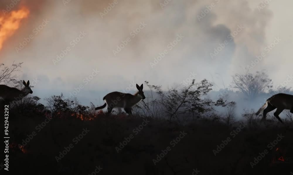 Kangaroos covered in ash and smoke during bushfires in Australia ...