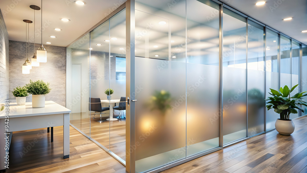 Modern Glass Office Interior: A sleek and contemporary office design ...