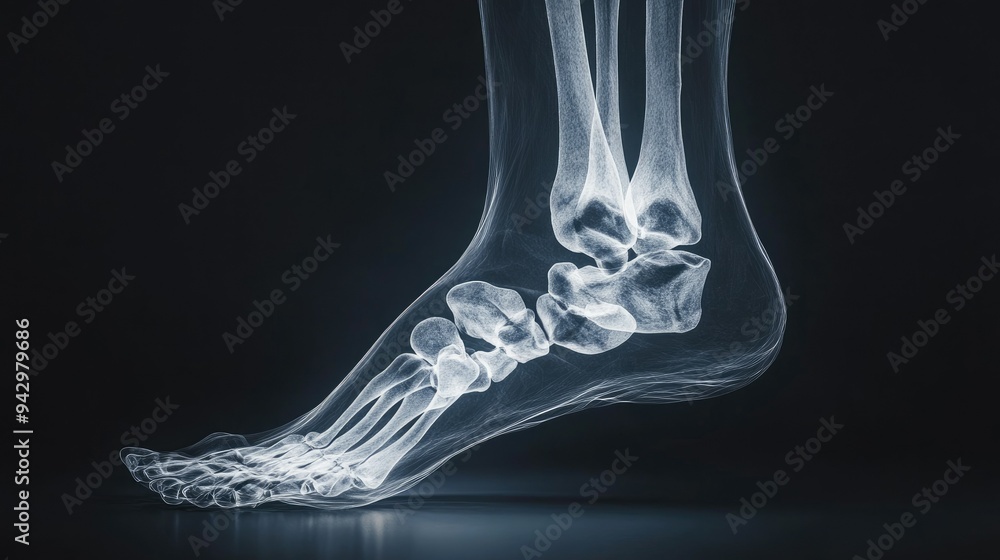 Digital X-ray of a foot, with clear bones and joints, perfect for ...