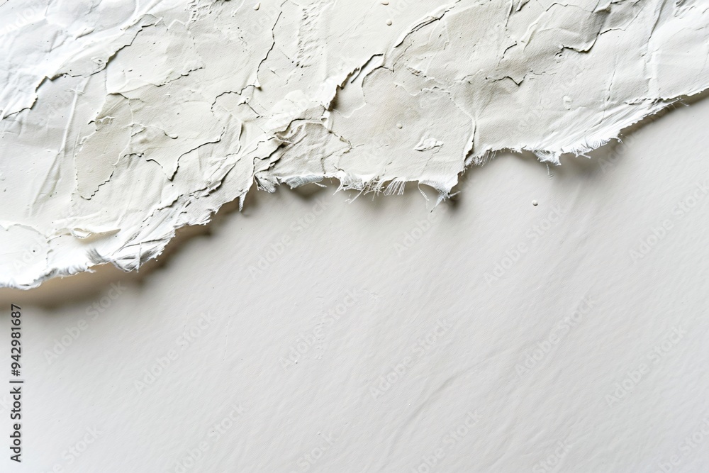 Crumpled white paper texture background with realistic creases and ...
