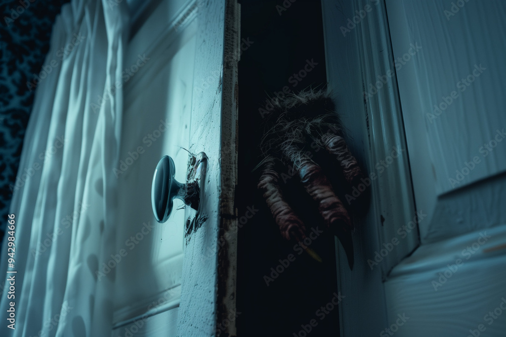 Claw Opening the Closet from Inside Revealing a Scary Monster’s Hand ...