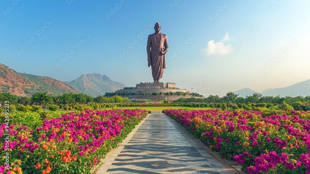 Vibrant Desert Rose (Adenium obesum) blossoms bloom amidst a lush ...