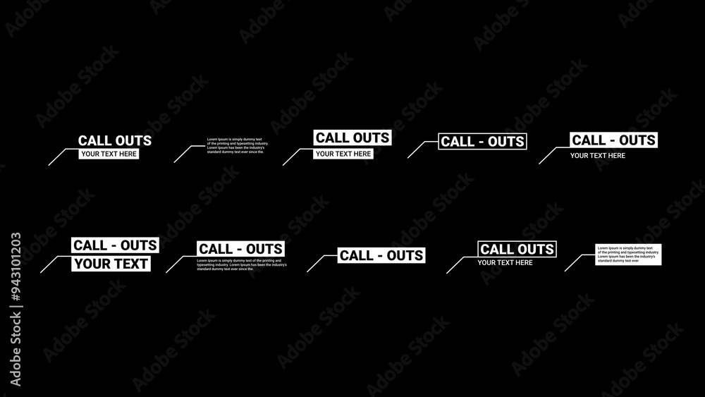 Minimal Call - Outs Stock Template | Adobe Stock