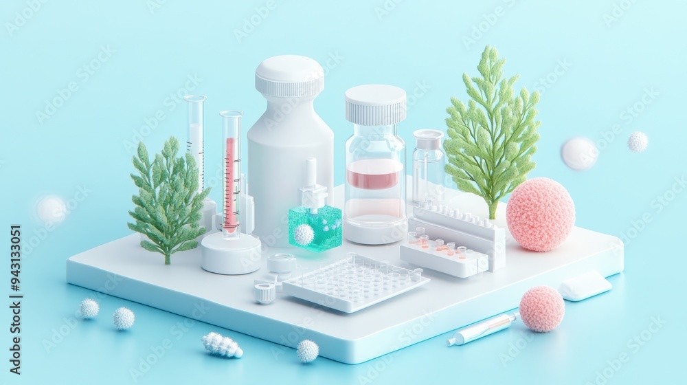 A detailed diagram of a microbiology laboratory, highlighting its ...