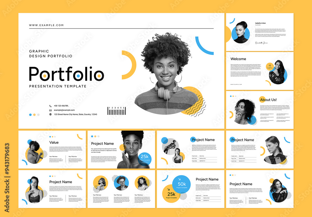 Portfolio Presentation Layout Stock Template | Adobe Stock