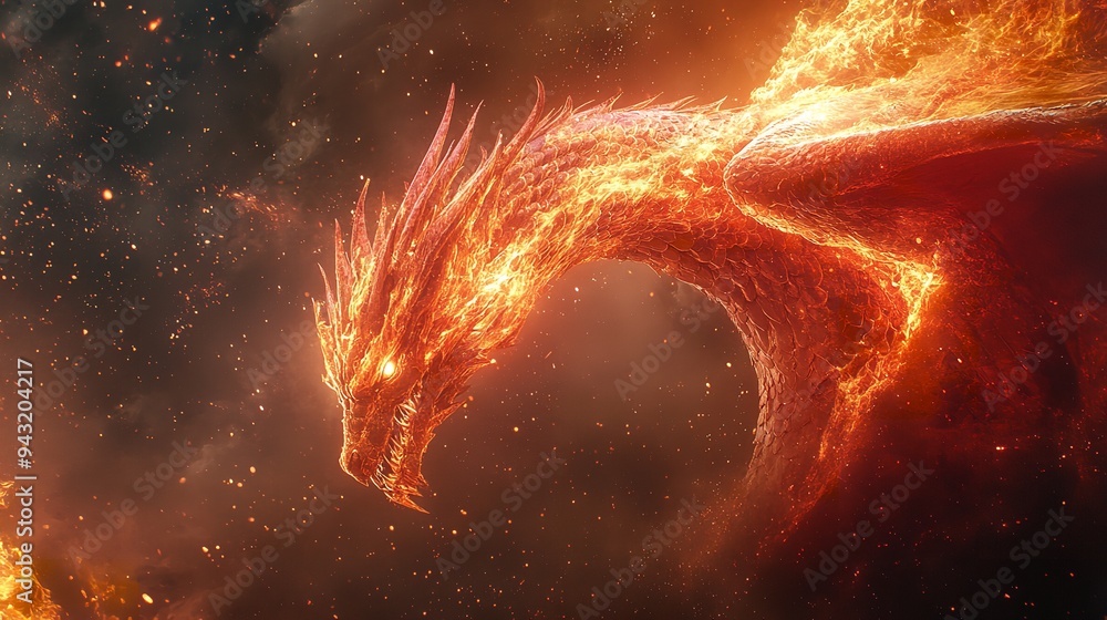 Elements of ice and fire in one frame Stock Illustration | Adobe Stock