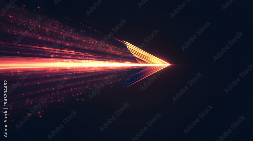 1. **Visualize a vibrant arrow constructed from radiant light beams ...