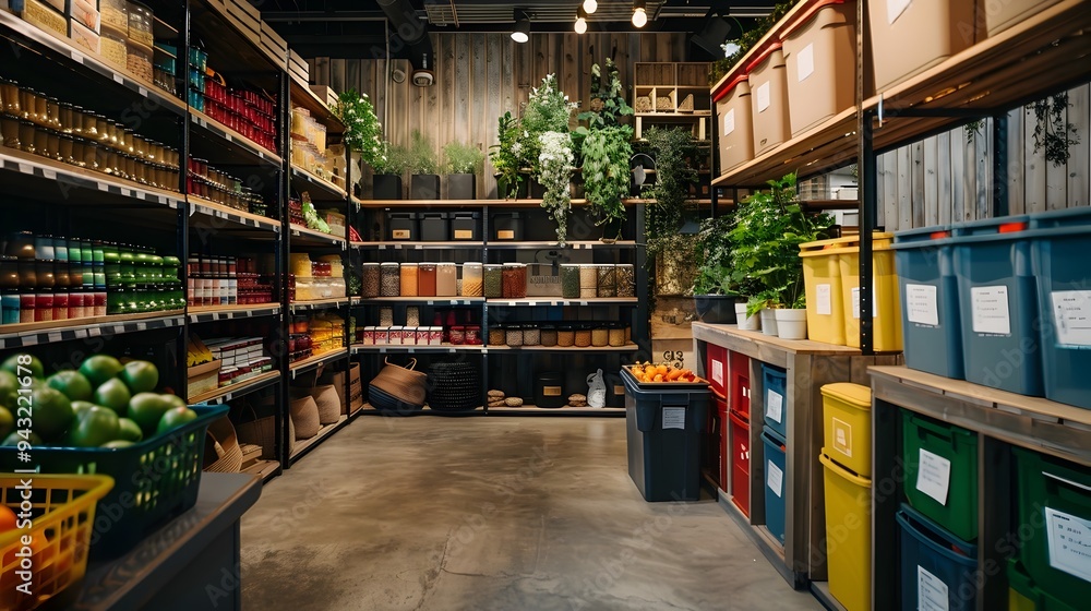 Sustainable Grocery Store with Bulk Bins and Reusable Containers ...