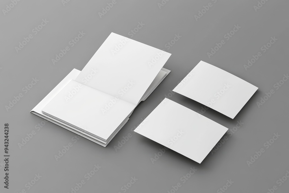 Printed on white cardboard, the front cover of a folder contains a ...