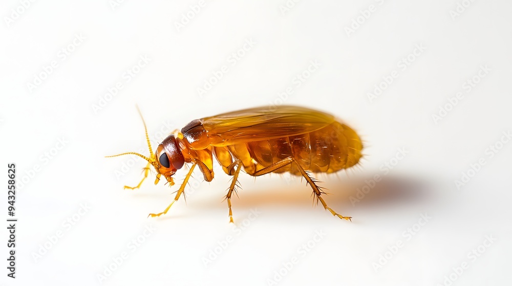 flea insect on a pure white background. Flea insect on a pure white ...