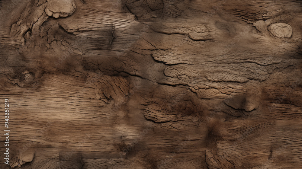 Rugged Wood Texture With Knots And Organic Details In Brown Hues Stock ...