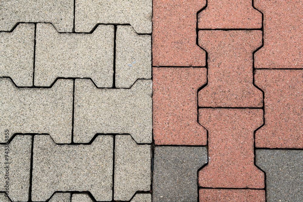 texture interlocking bricks for flooring, in interconnected concrete ...