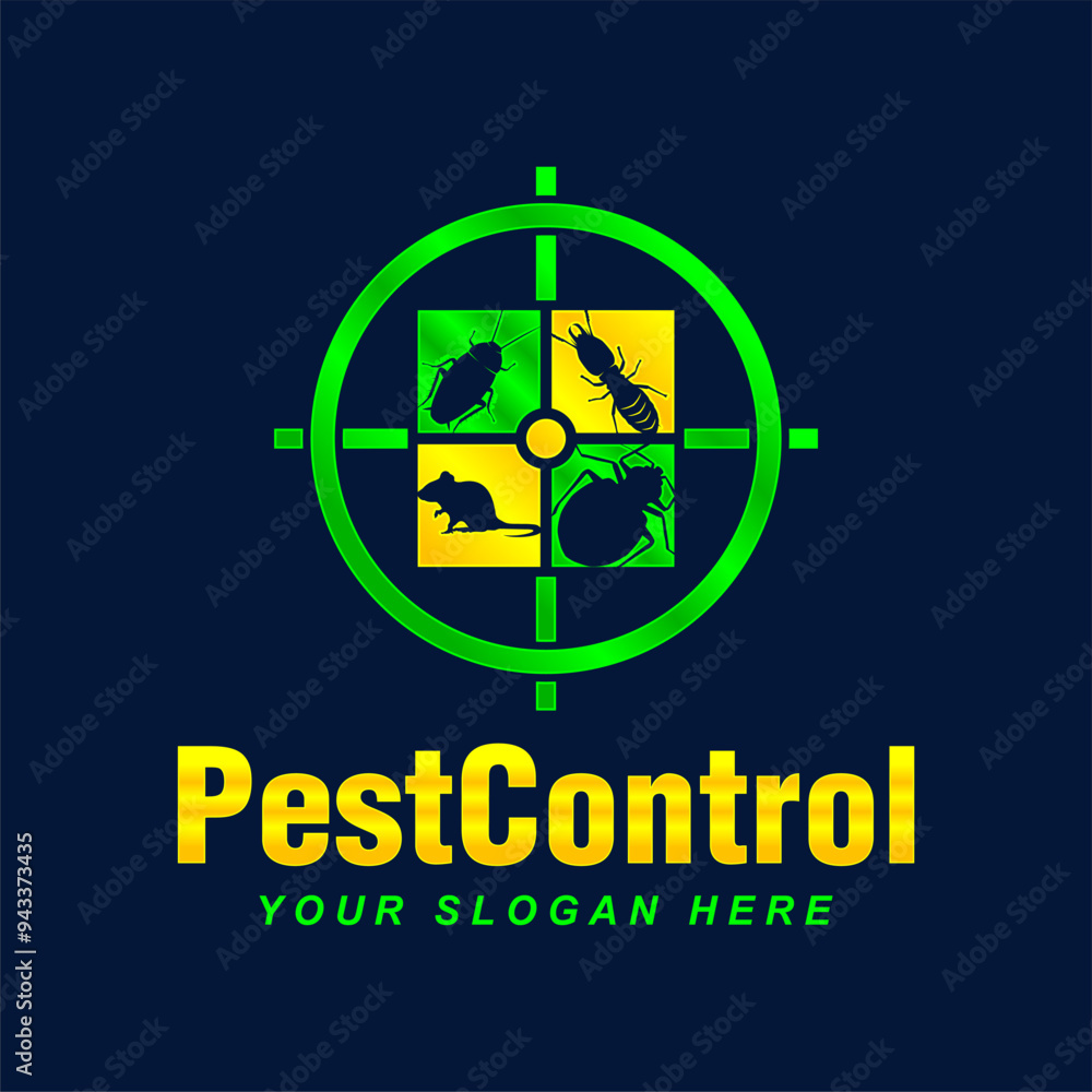 pest control vector logo house insect poison pest control with ...