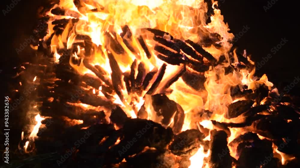 Fire flames on black background, Blaze fire flame texture background ...