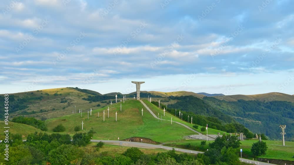 Georgia - 13th august, 2024: timelapse Mount Didgori, eastern part of ...