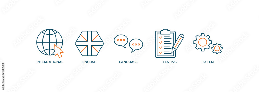 IELTS icon. International English Language Testing System with an icon ...