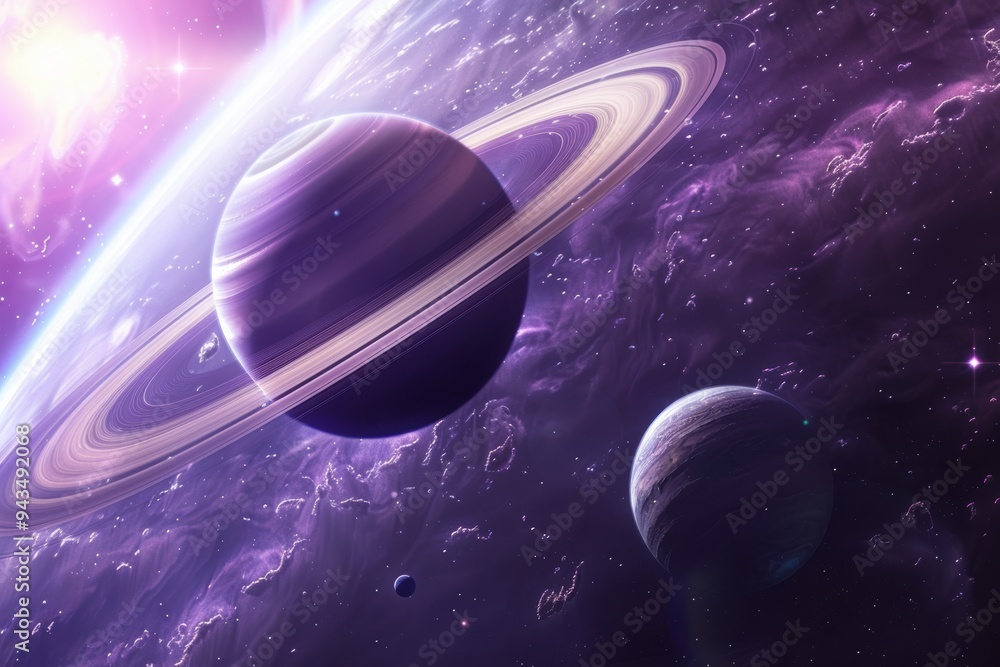 Planet in space, detailed astrophotography capturing celestial beauty ...