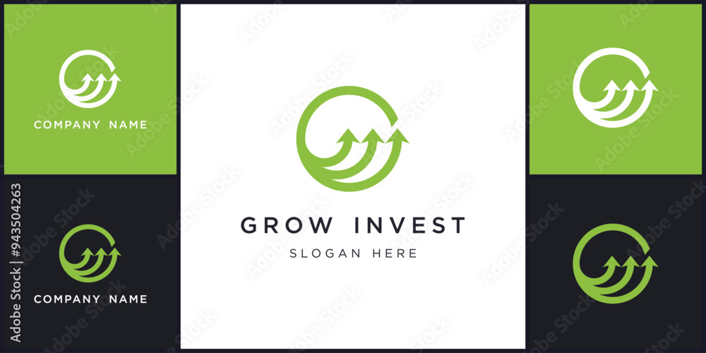 vector of grow investment logo and icons, can be used in various media ...