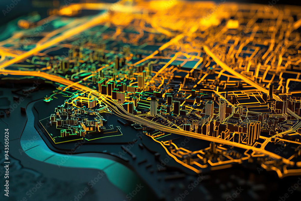 Technical aerial visual, 3D LiDAR GIS aerial map satellite scan model ... Technical aerial visual, 3D LiDAR GIS aerial map satellite scan model ...