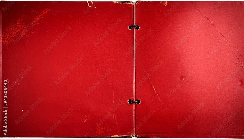old red paper notebook book cover template mock up empty damaged grunge ...