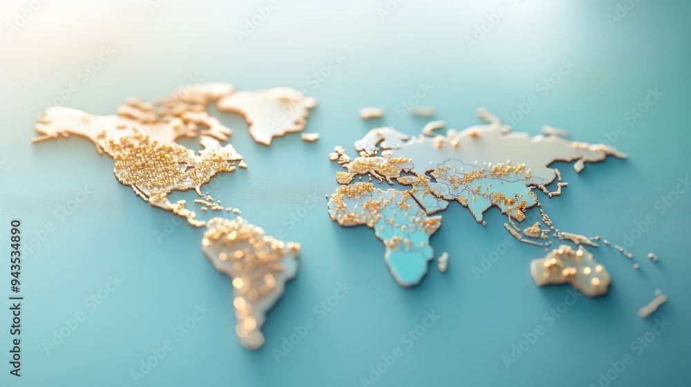 Political Map with Detailed City Labels, A political world map with ...