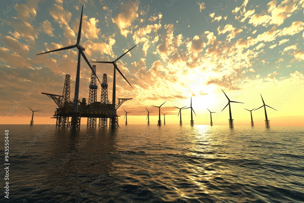 Offshore oil and gas rig construction platform on the sea. Oil and gas ...