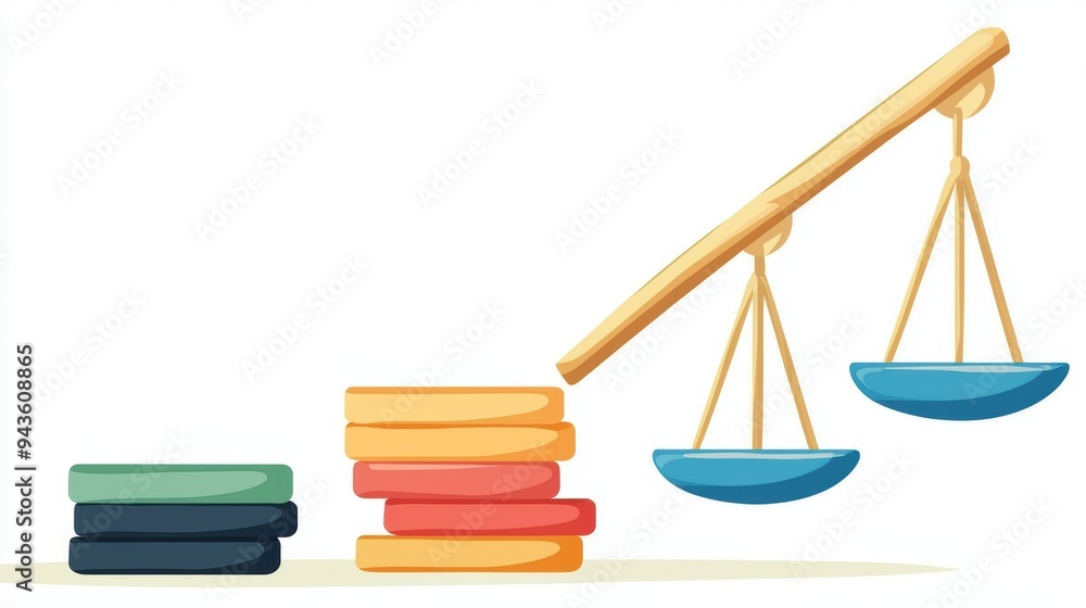 Escalating energy rates flat design side view financial burden theme ...