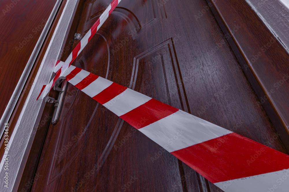 Crime scene surrounded by police tape house burglary theft Stock Photo ...