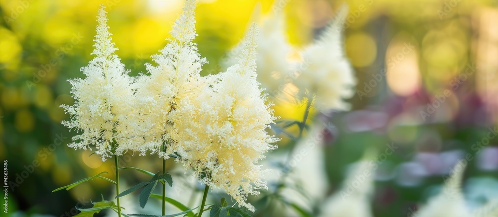 In summer a stunning Aruncus dioicus bush with white fluffy blooms also ...