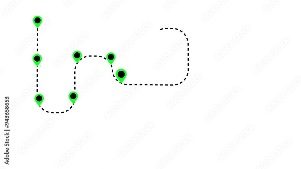 GPS map navigation icon animation. Location Pin Pointer on Background ...
