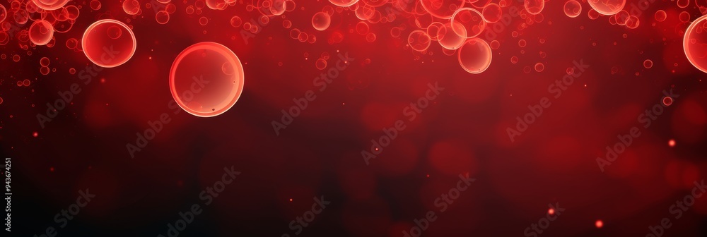 Anemia red blood cell deficiency banner with ample text space for key ...