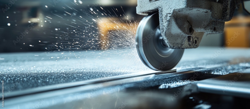 Red cutting disc with a diamond diameter of 125 mm designed as a thin ...