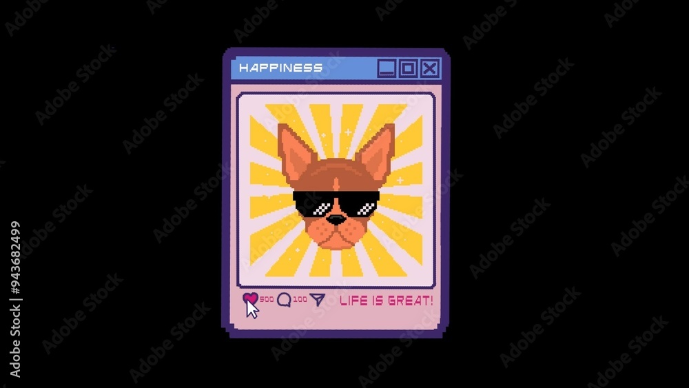 Retro Computer Detailed Overview Pop Up Screen Stock Template | Adobe Stock