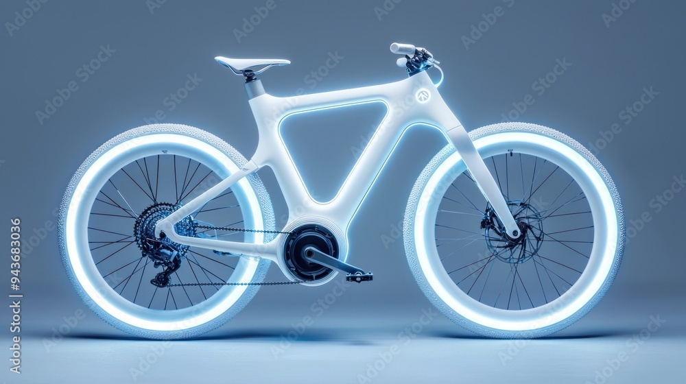 Futuristic Eco-Friendly Bike: Sustainable Design with Neon Accents ...