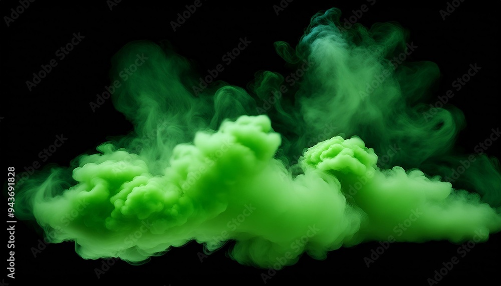 on transparent background realistic green gas clouds are depicted they ...