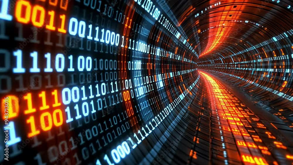 This captivating display showcases the mesmerizing journey of data as ...