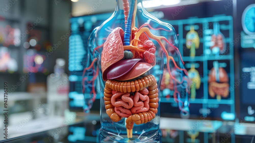 Digestive system with labeled organs Stock Illustration | Adobe Stock