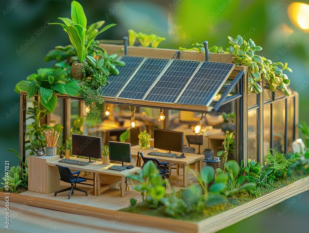 Miniature Office Scene HO Scale Model for Diorama Display Stock Photo ...