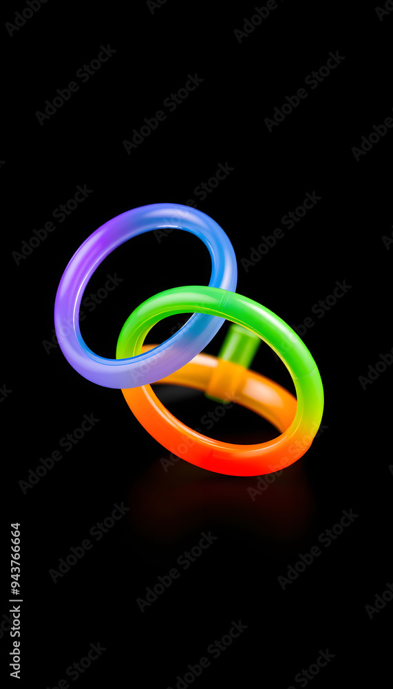 Educational kinetic rings, anti stress toy for children and teenagers ...