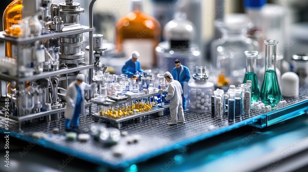 Detailed Miniature HO Scale Model of Pharmaceutical Development Lab ...