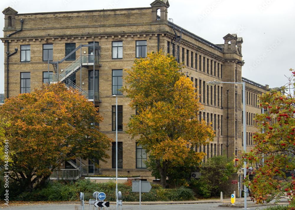 An autumn view of the impressive impressive facade of the five-storey ...