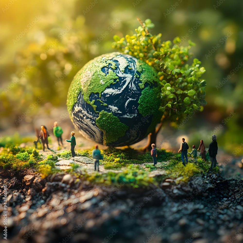 People with Earth and Eco friendly Project Goals concept as A group of ...