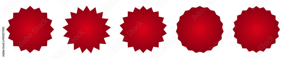 Vector sale price stickers and labels, star and rosette, splash, stamp ...