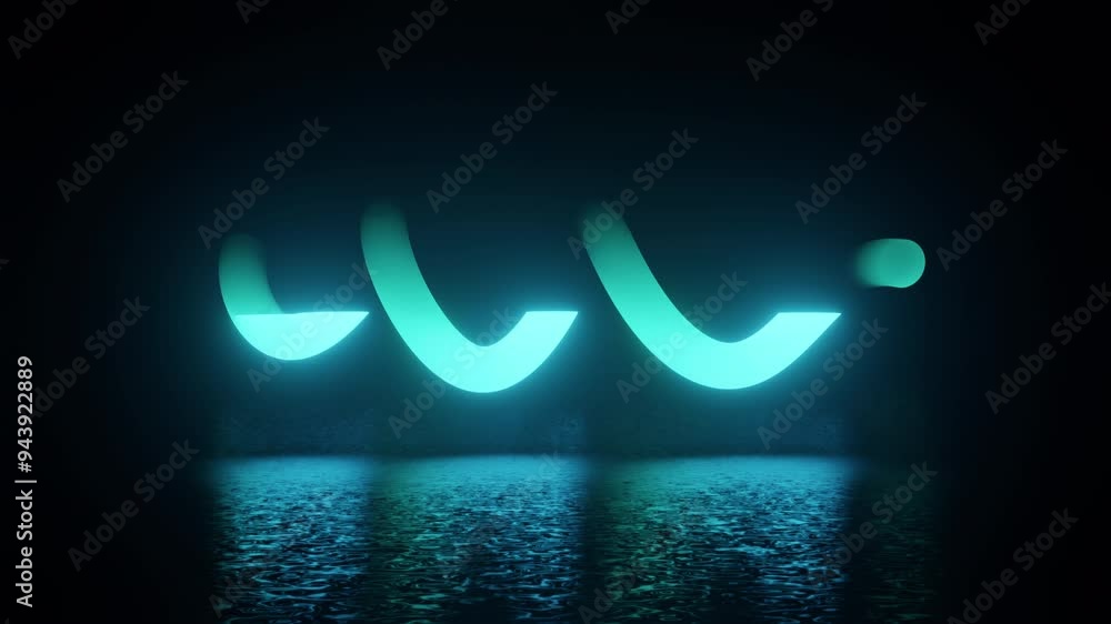 Abstract blue light swirling design, cycle 3d animation, abstract ...