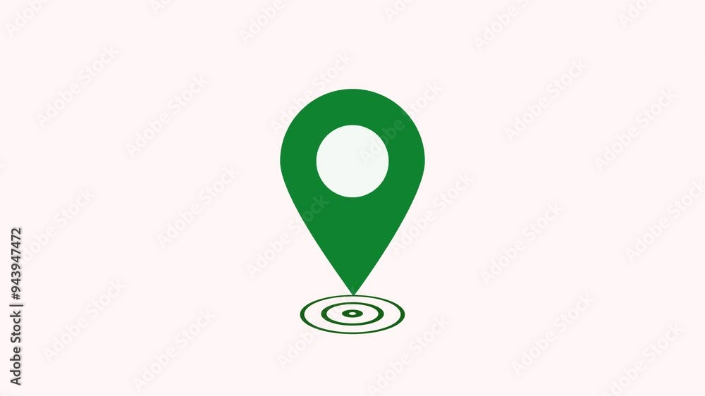 map pin animation concept.4k motion animation. Location icon on ...