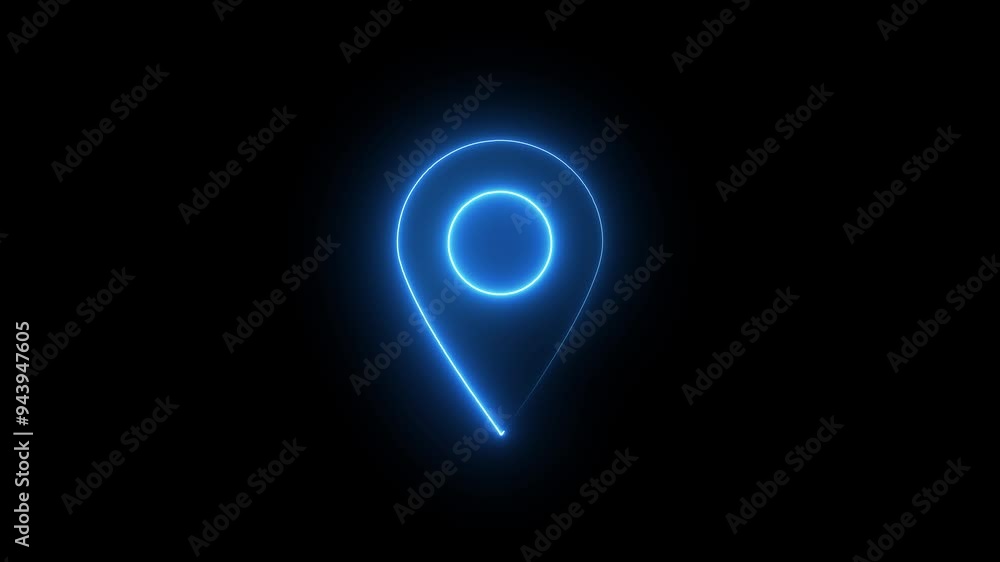 Smart location icon animation. Location indicator and location icon ...