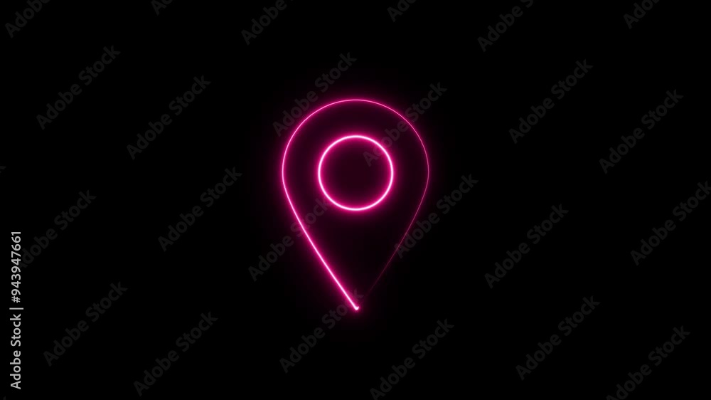 Smart location icon animation. Location indicator and location icon ...