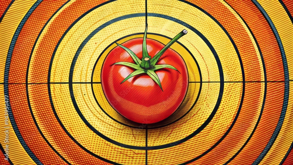 Retro🍅Pulp Comic🍅Target - Vintage pulp comic style, tomato as central ...